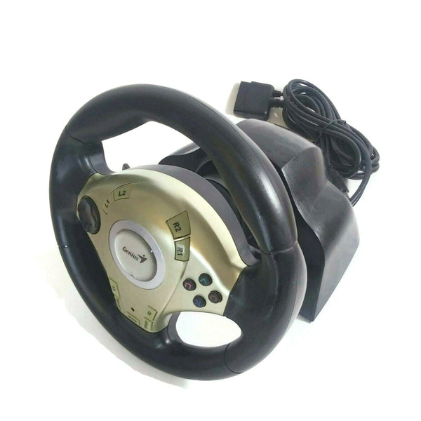 Genius TwinWheel F1 Vibration Feedback F1 Racing Wheel for PS2 and PC ...