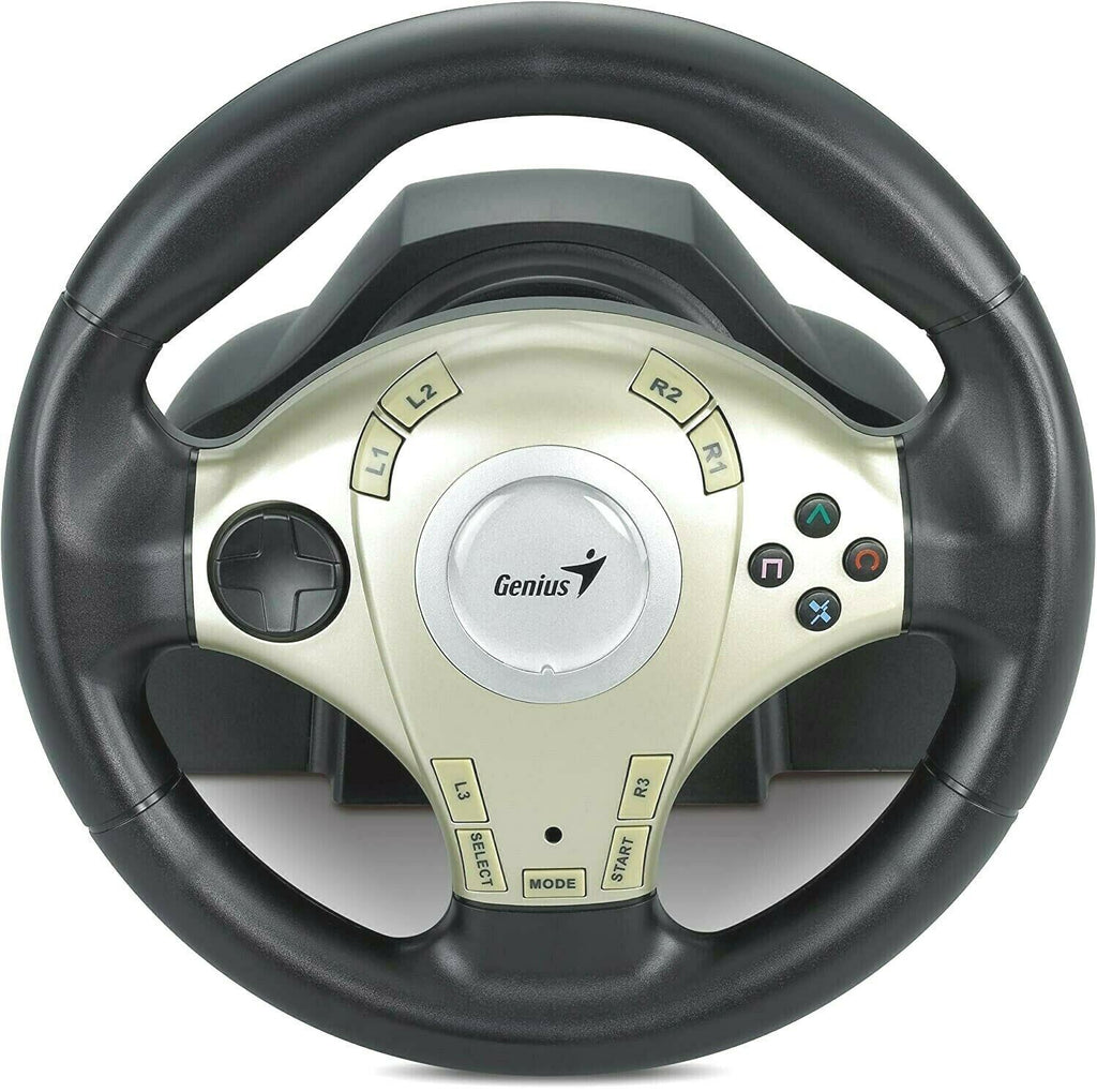 Genius TwinWheel F1 Vibration Feedback F1 Racing Wheel for PS2 and PC ...