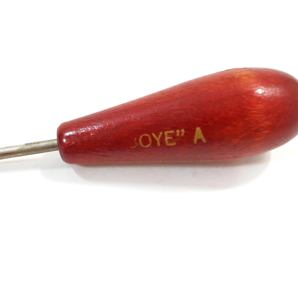 Rare Vintage Rug Hooking Hook with Wooden Handle Red Collectible ...